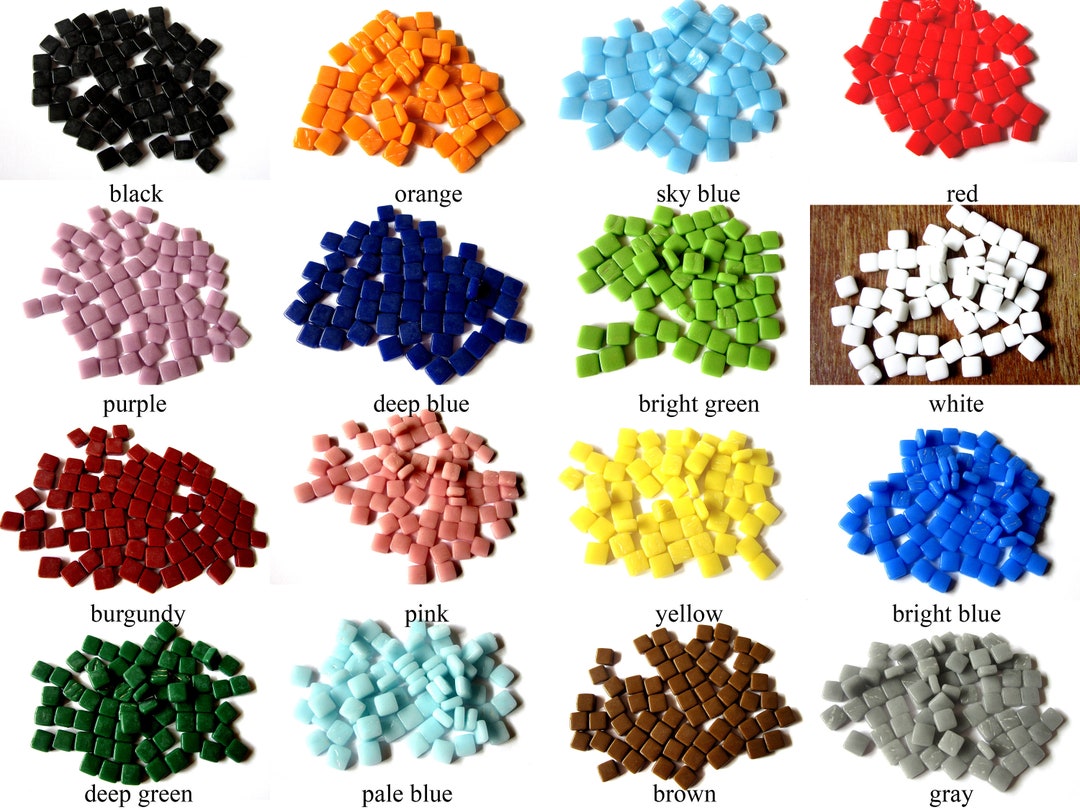 100 Mini Mosaic Tiles, Small Square Tiles, Tiny Square Tiles, Mini ...