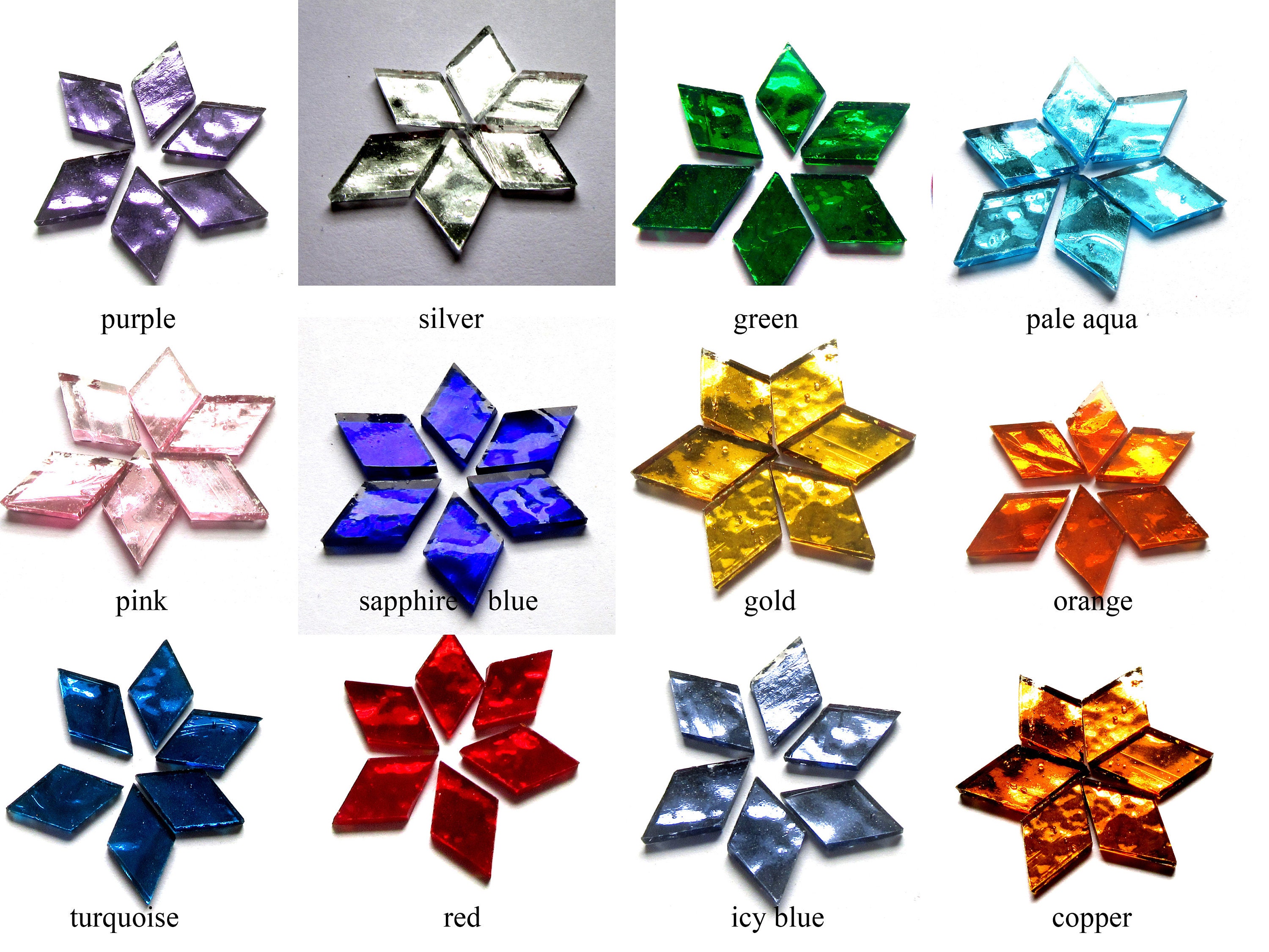 6 Diamond Mosaic Tiles Diamond Tiles Geometric Tiles Gold - Etsy