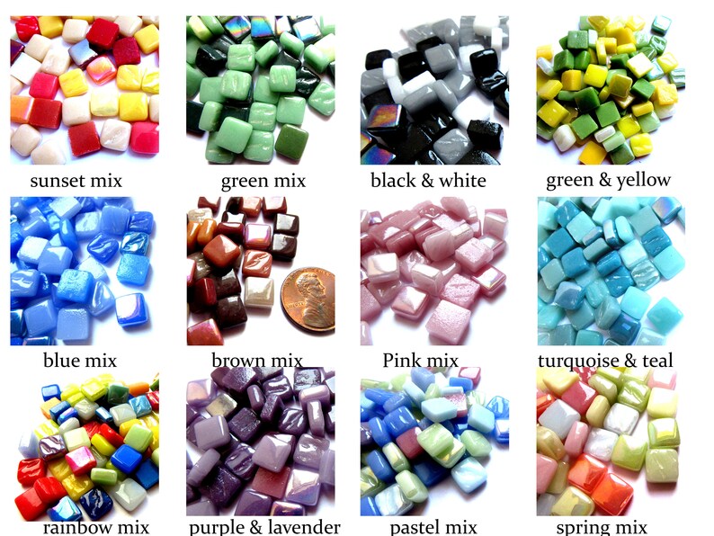 100 Tiny Mosaic Tiles Mini Mosaic Tiles Tiny Mosaic Pieces | Etsy
