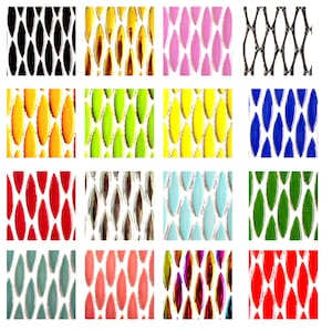 8 Ceramic Mosaic Tiles, Elliptical Tiles, Ellipse Tiles, Oval Tiles ...