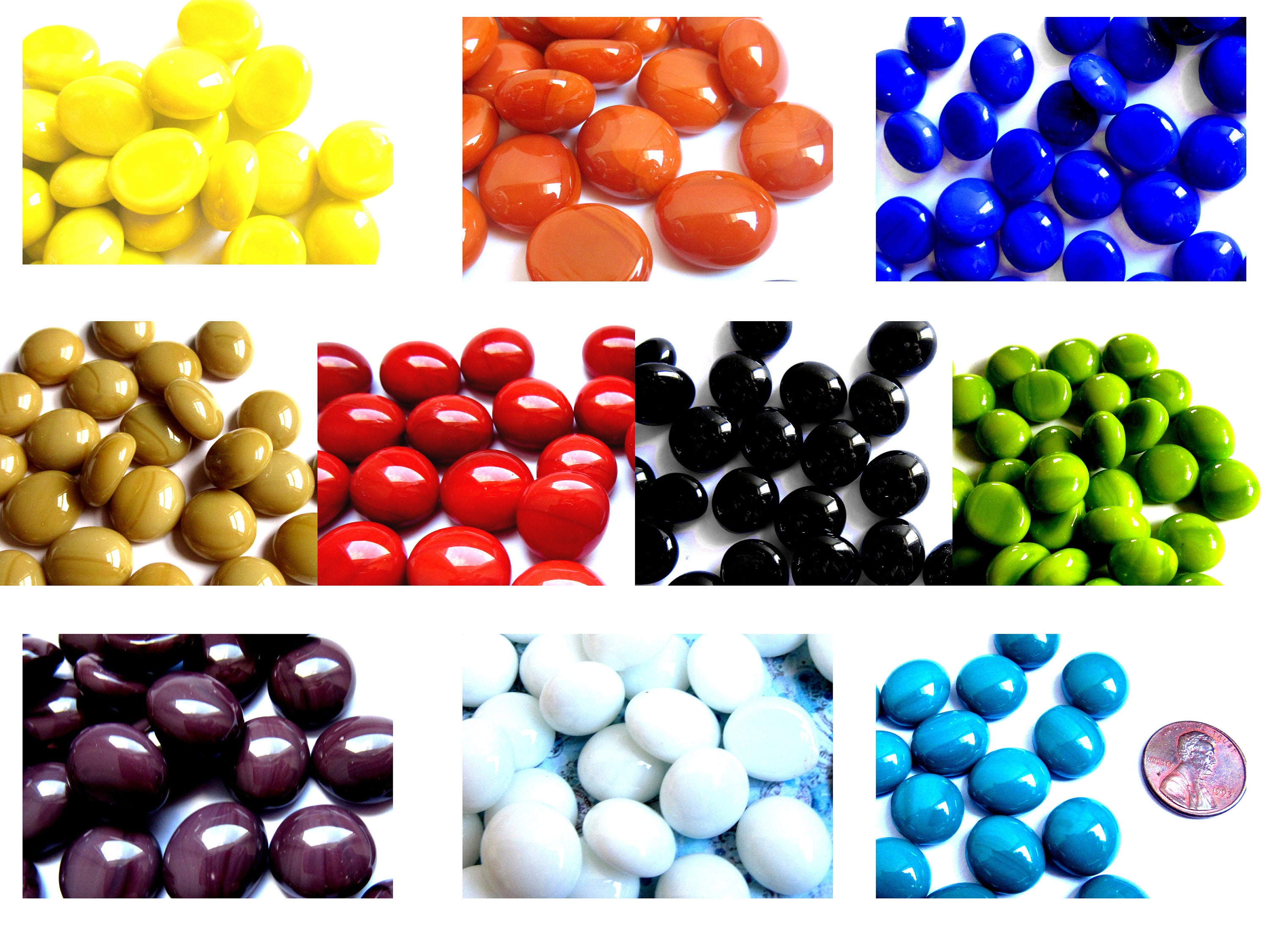 50 MINI Glass Gems Mini Vase Gems Mini Flat Marbles Glass - Etsy