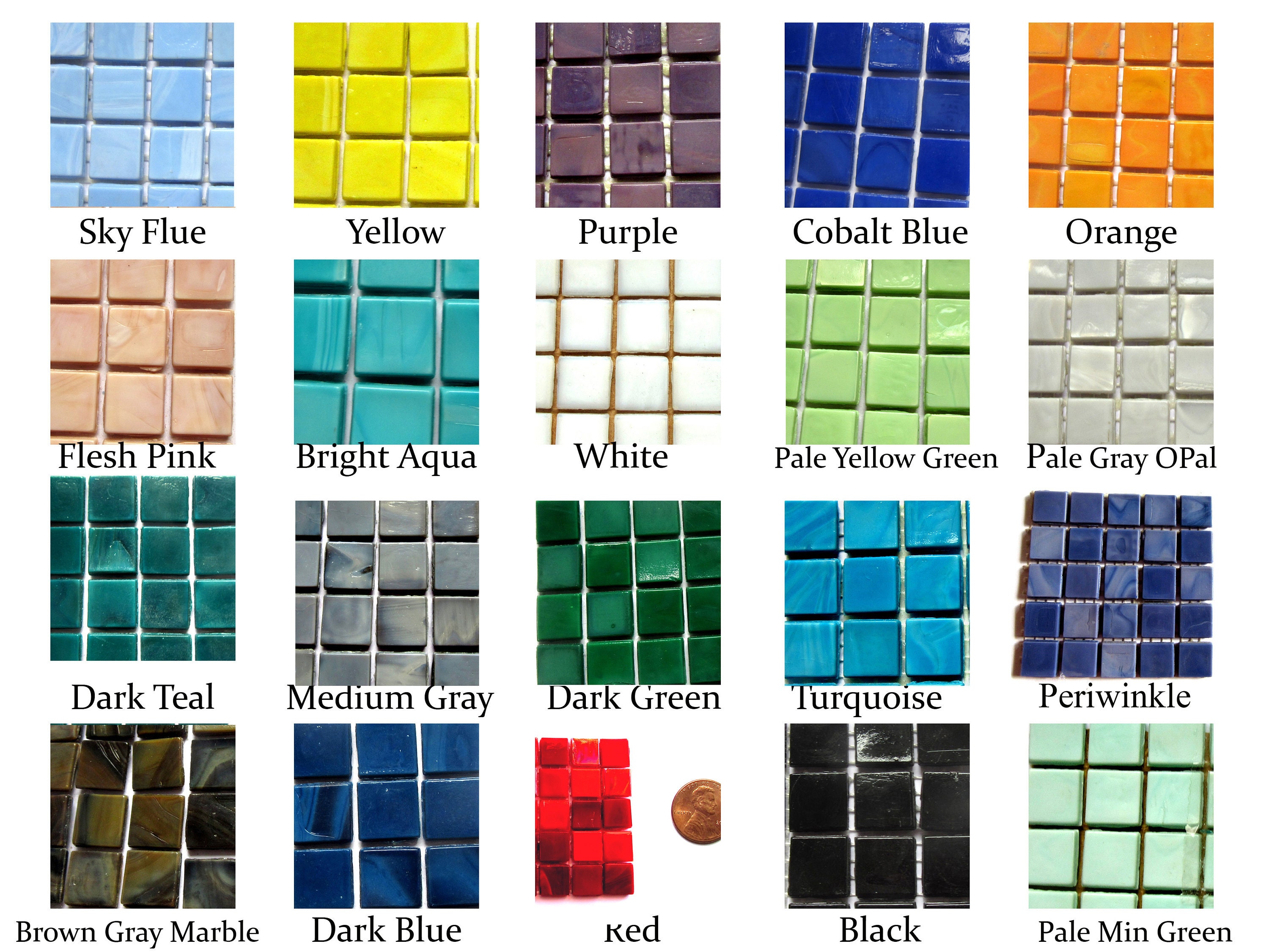 25 Mosaic Tiles, Square Glass Tiles, Square Mosaic Pieces, Mosaic Craft ...