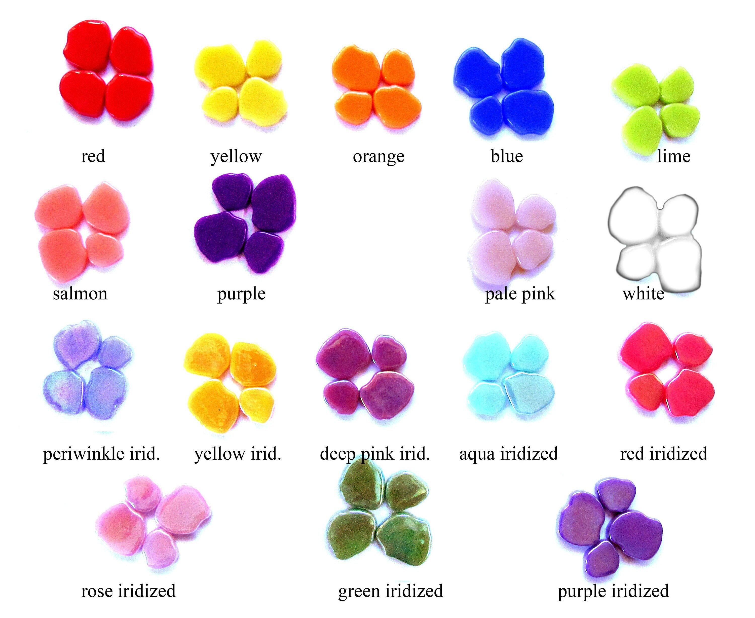 25 Irregular Flower Petal Glass Mosaic Tiles (11 - 20 Mm) - Etsy