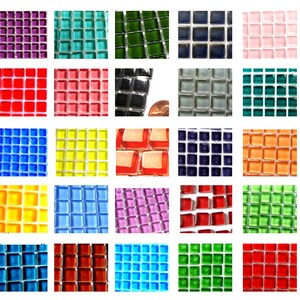 50 Vibrant Square Paper-backed Murrini Mosaic Tiles (10 Mm) - Etsy