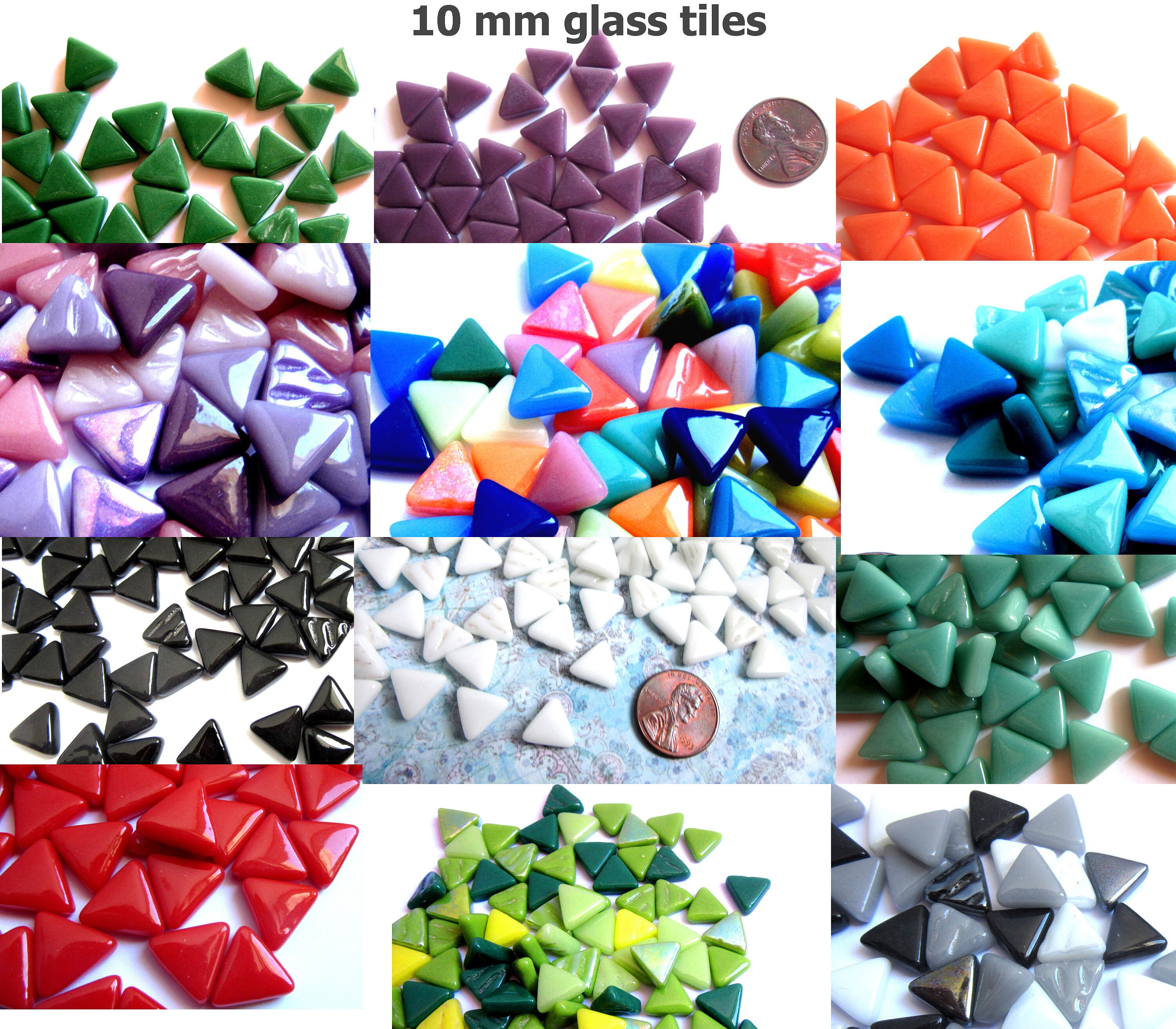 100 Triangle Tiles Triangular Tiles Triangle Glass Tiles | Etsy