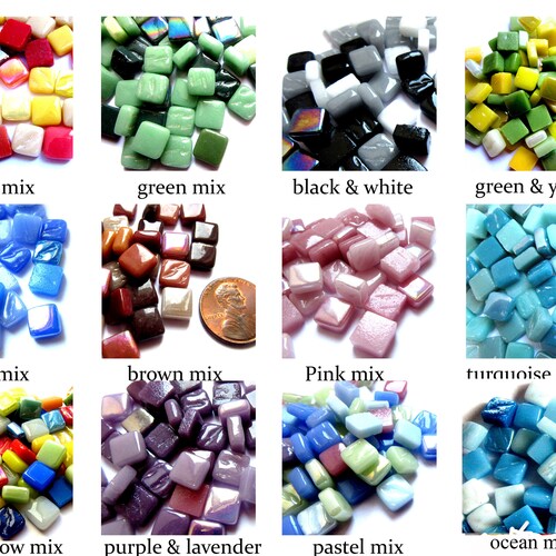 100 Tiny Mosaic Tiles Mini Mosaic Tiles Tiny Mosaic Pieces - Etsy