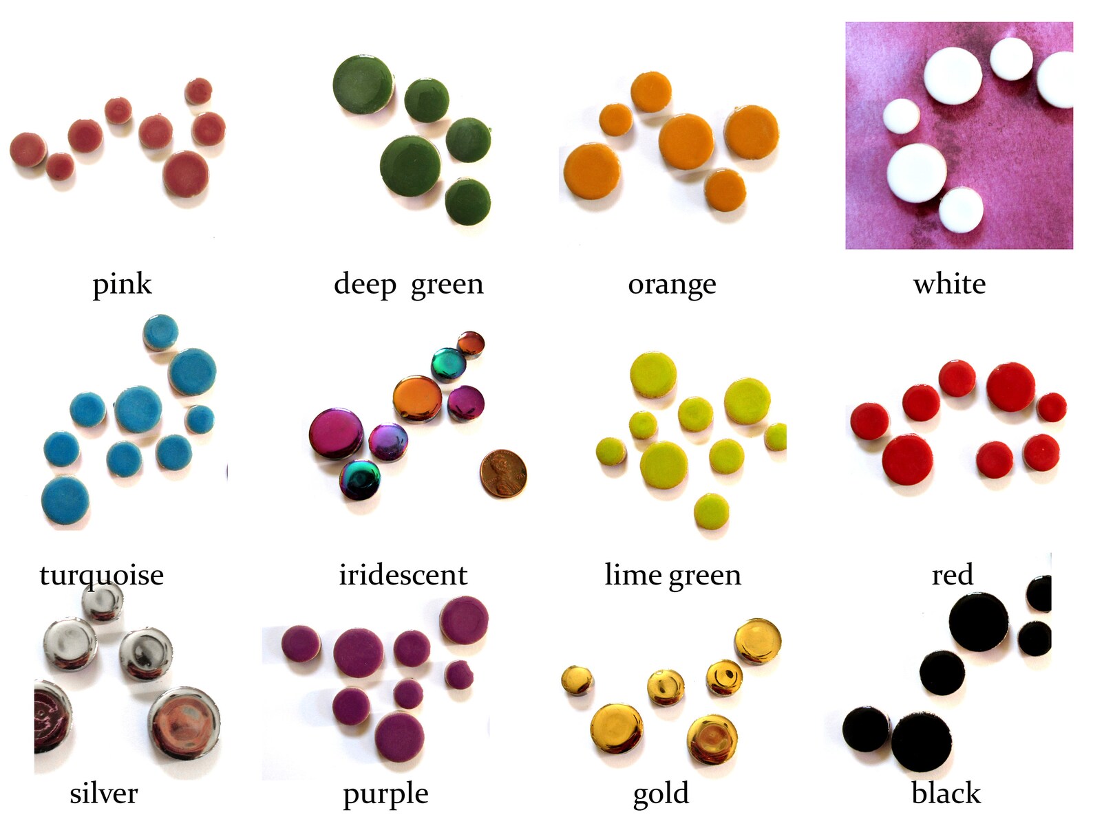 25 Round Ceramic Tiles Ceramic Mosaic Tiles Ceramic Pieces - Etsy