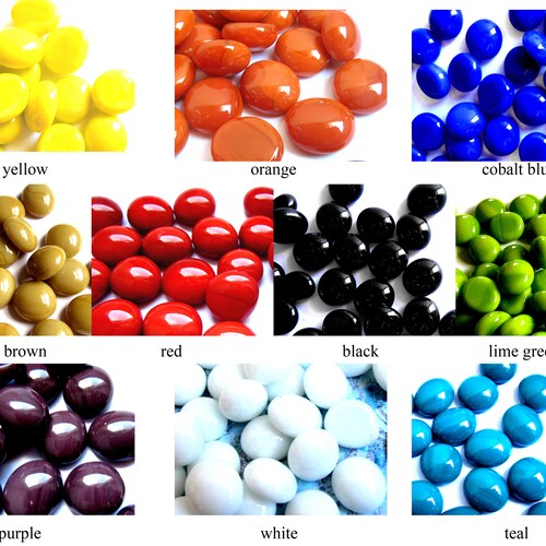 50 MINI Glass Gems Mini Vase Gems Mini Flat Marbles Glass - Etsy