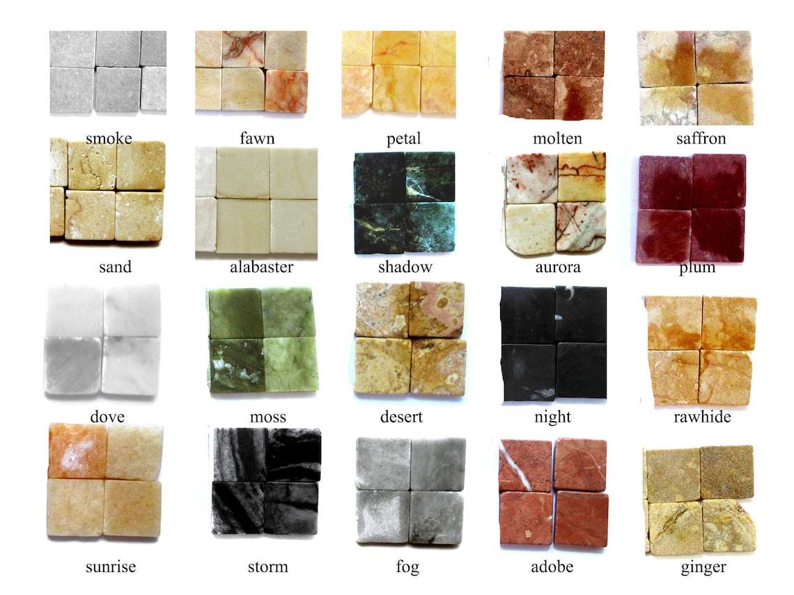20 Square Natural Marble Stone Tiles for Mosaics (20 Mm) - Etsy