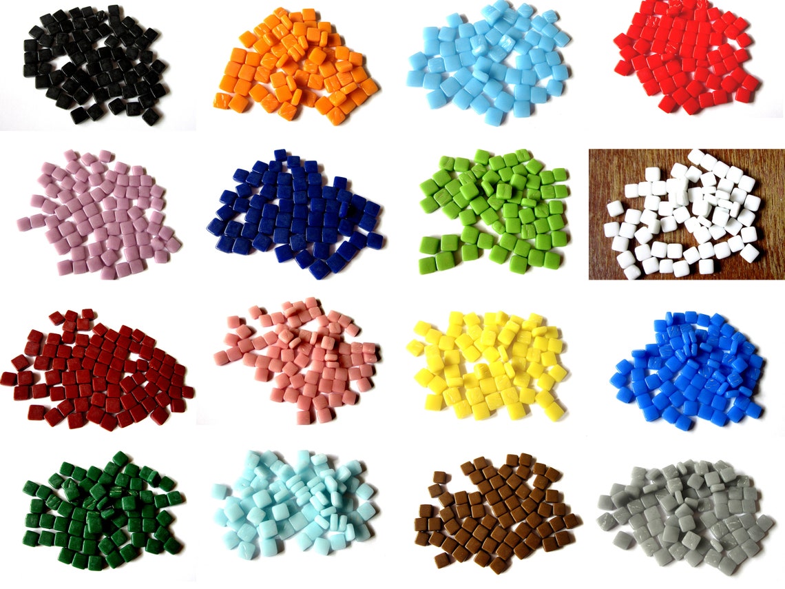 100 Mini Mosaic Tiles Small Square Tiles Tiny Square Tiles - Etsy