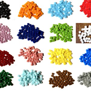 100 Mini Mosaic Tiles, Small Square Tiles, Tiny Square Tiles, Mini ...