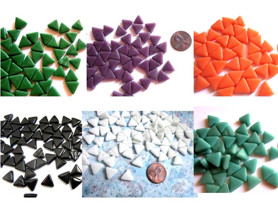 100 Triangle Tiles Triangular Tiles Triangle Glass Tiles | Etsy