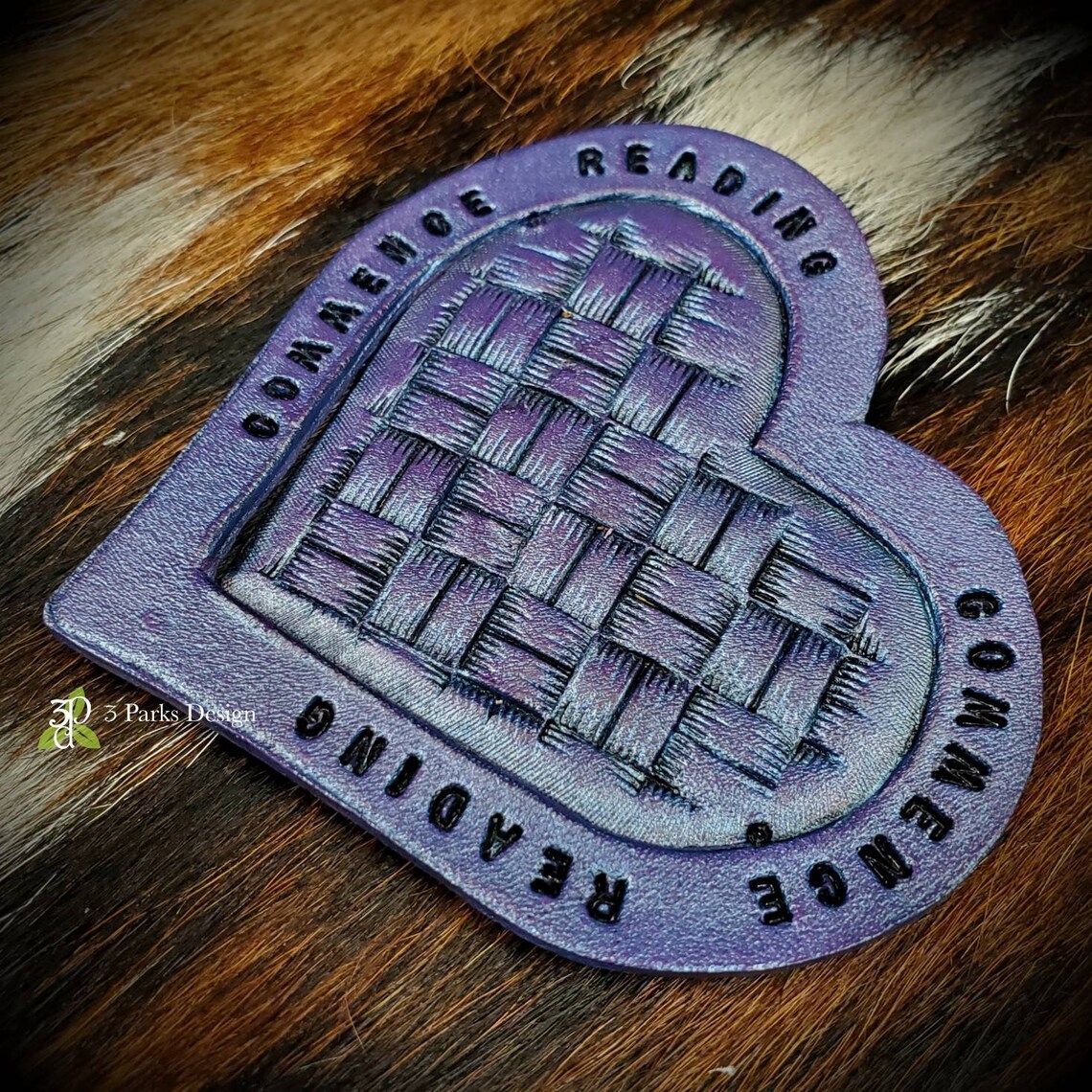 Personalized Leather Heart Bookmark, Tooled Page Marker - Etsy