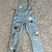 Star Appliqué Patched Overalls Women's Size Medium Boho Chic Handmade ...