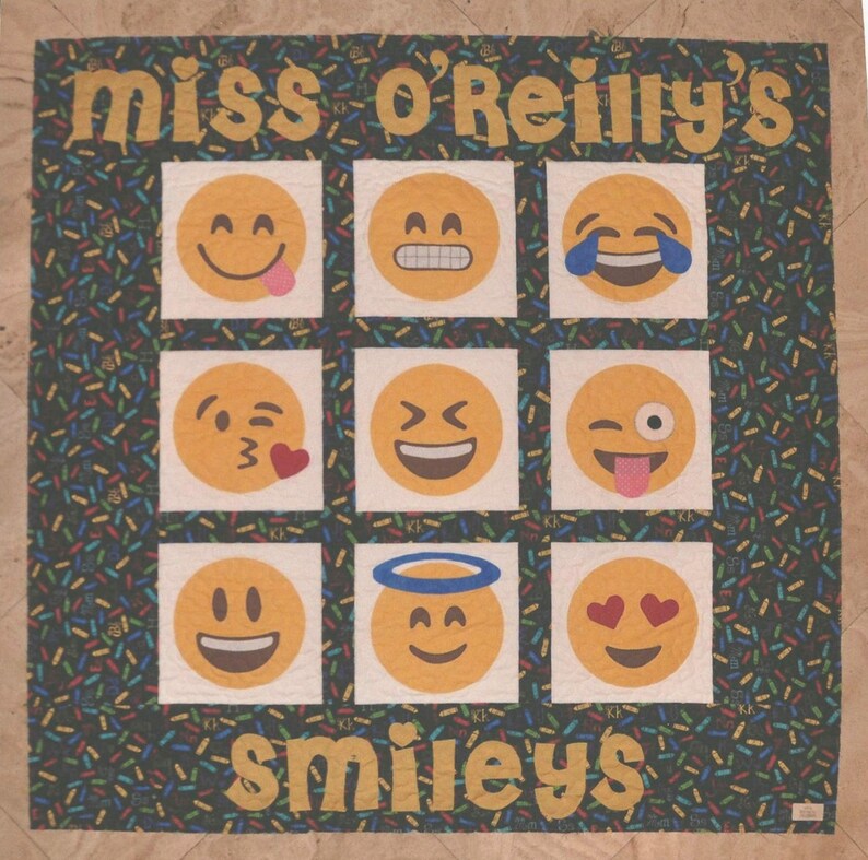 Emoji Emoticon Smiley Face Quilt Pattern PDF File - Etsy Australia