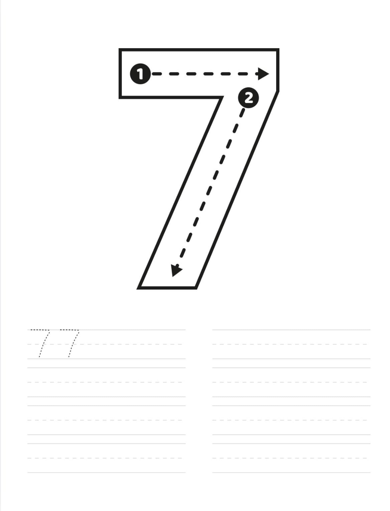 Bilingual Numbers 1-10 Tracing & Coloring Pages: English Spanish ...