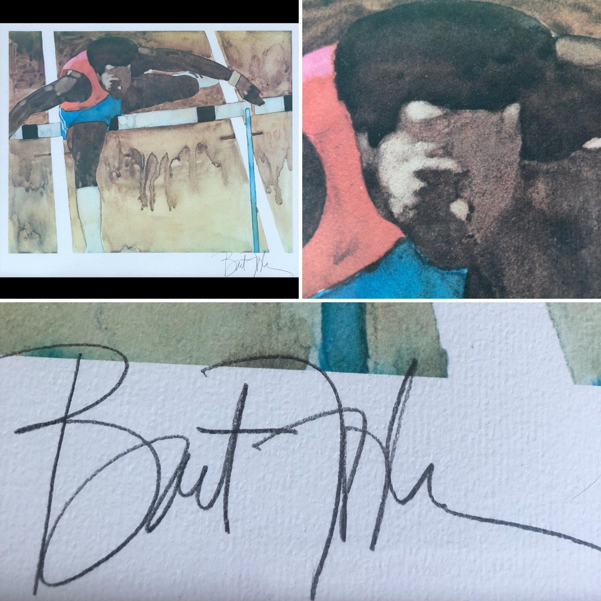 Art- Bart Forbes Signed Vintage Print 1988 Hurdles, Very Rare Limited ...