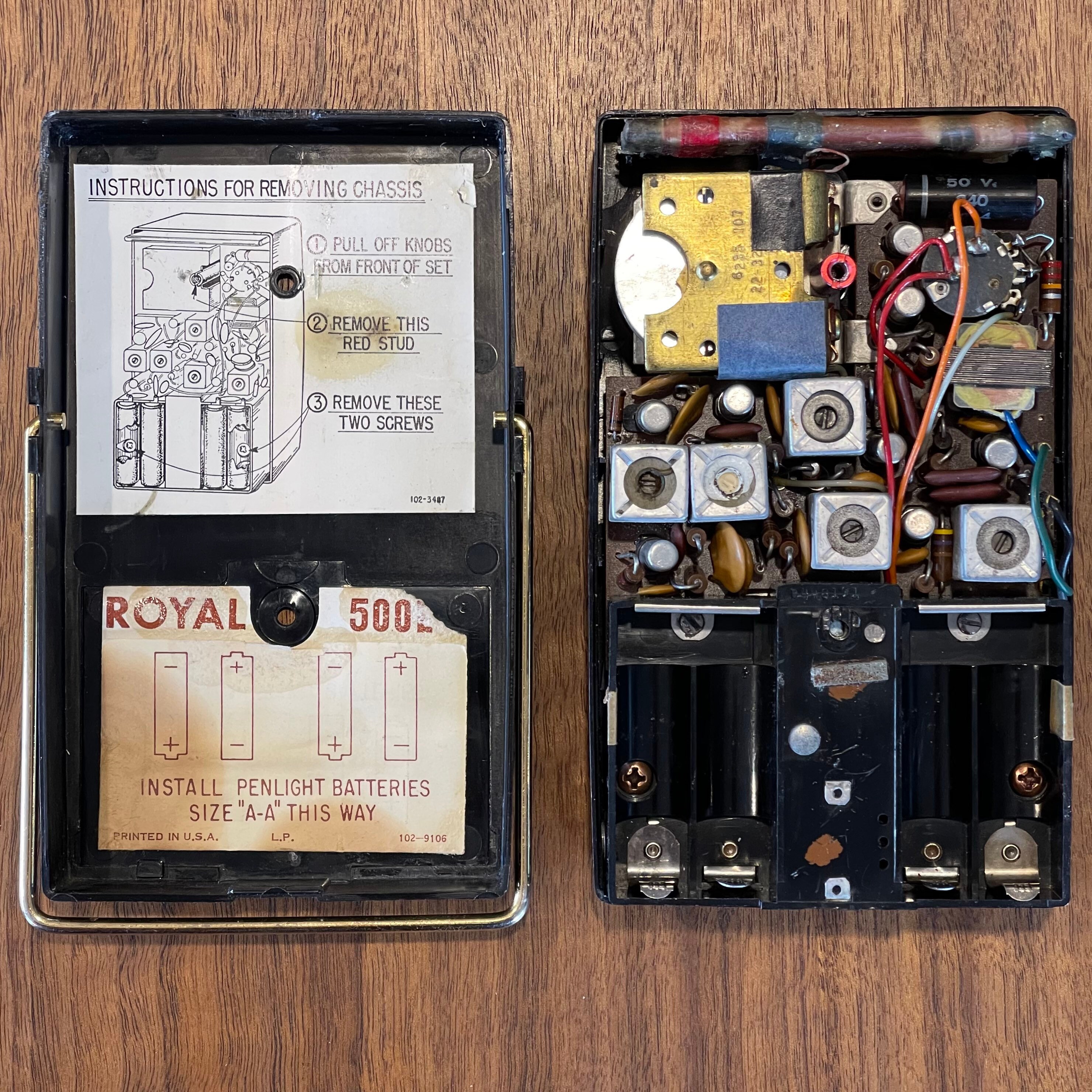 Zenith Royal 500YE Transistor Radio Owl Eye Tubeless Royal 500 Long ...