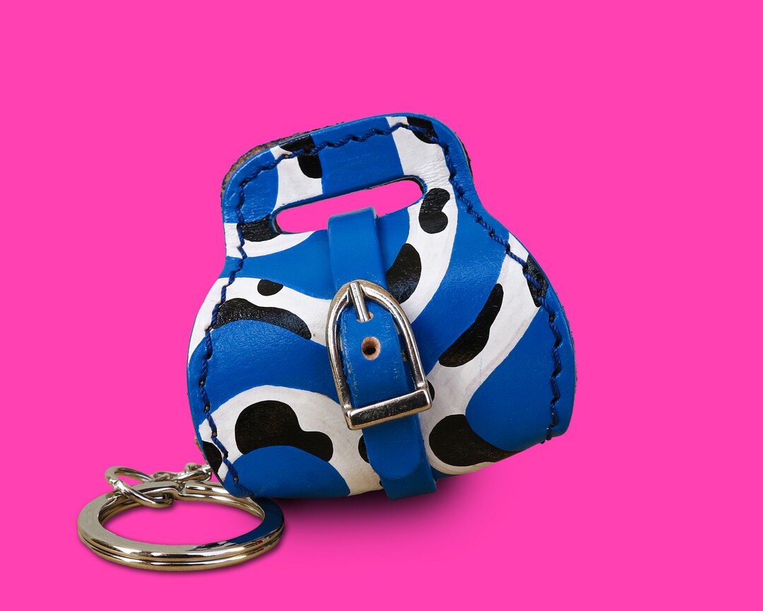 Cow Snake - Hand-painted Mini Bag Keyring With Hiding Space - Etsy