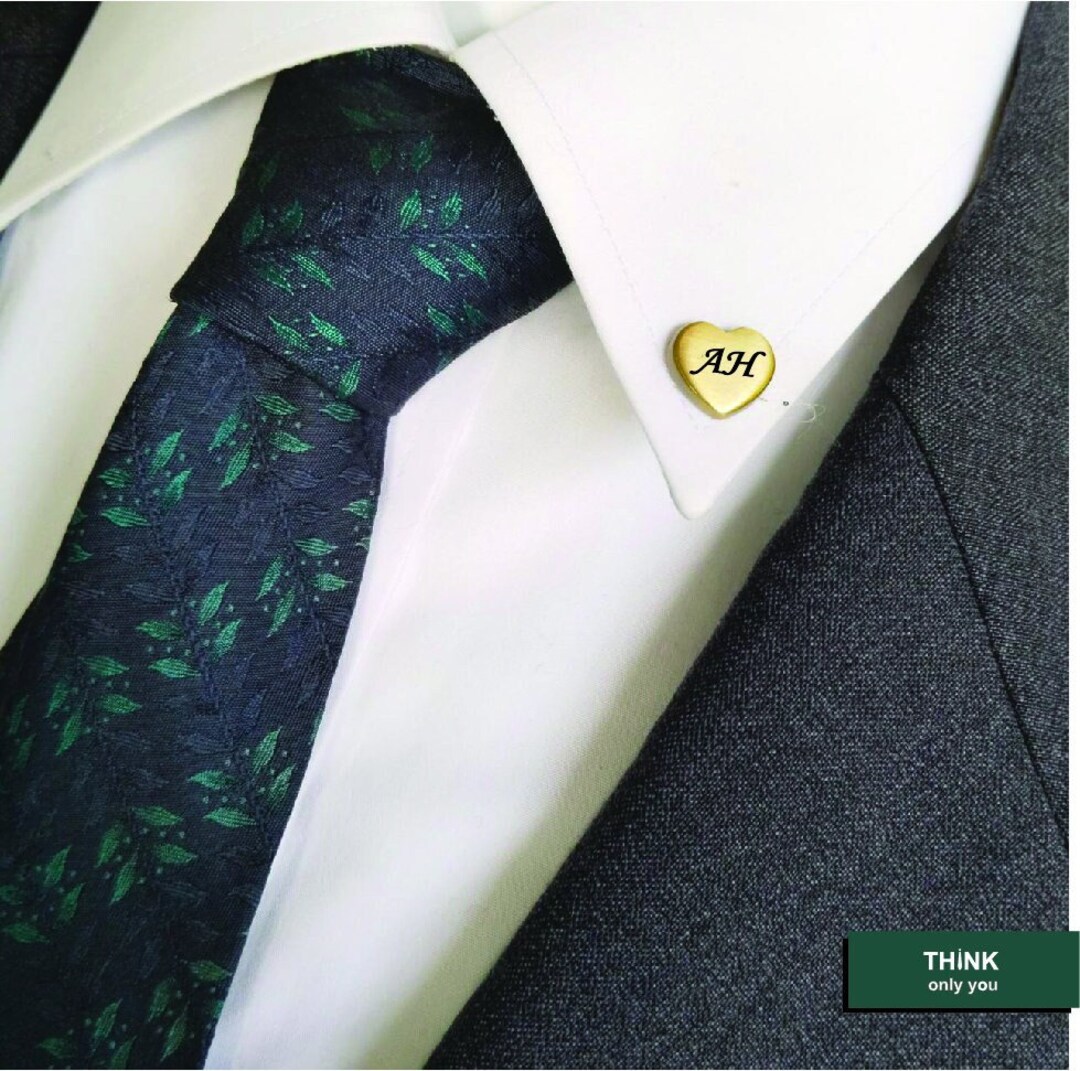 Tie Tack Pin, Groomsmen Tie Pin, Wedding Monogram, Gift for Men, Custom ...