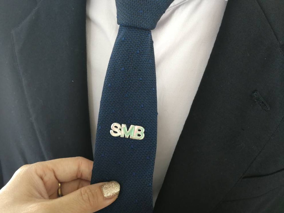 Tie Tack Pin Initial Wedding Tie Tacktie Tack Best Man Gift - Etsy