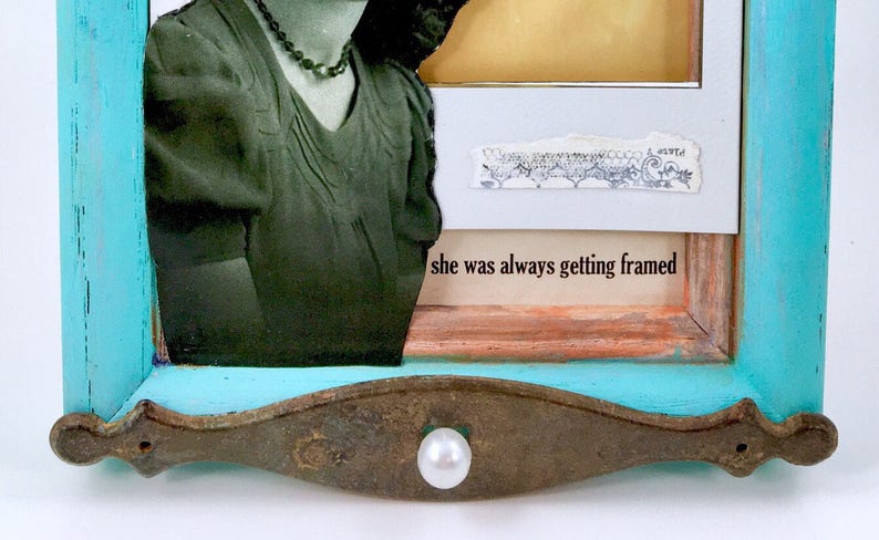 She Was Always Getting Framed Handmade Assemblage Box - Etsy