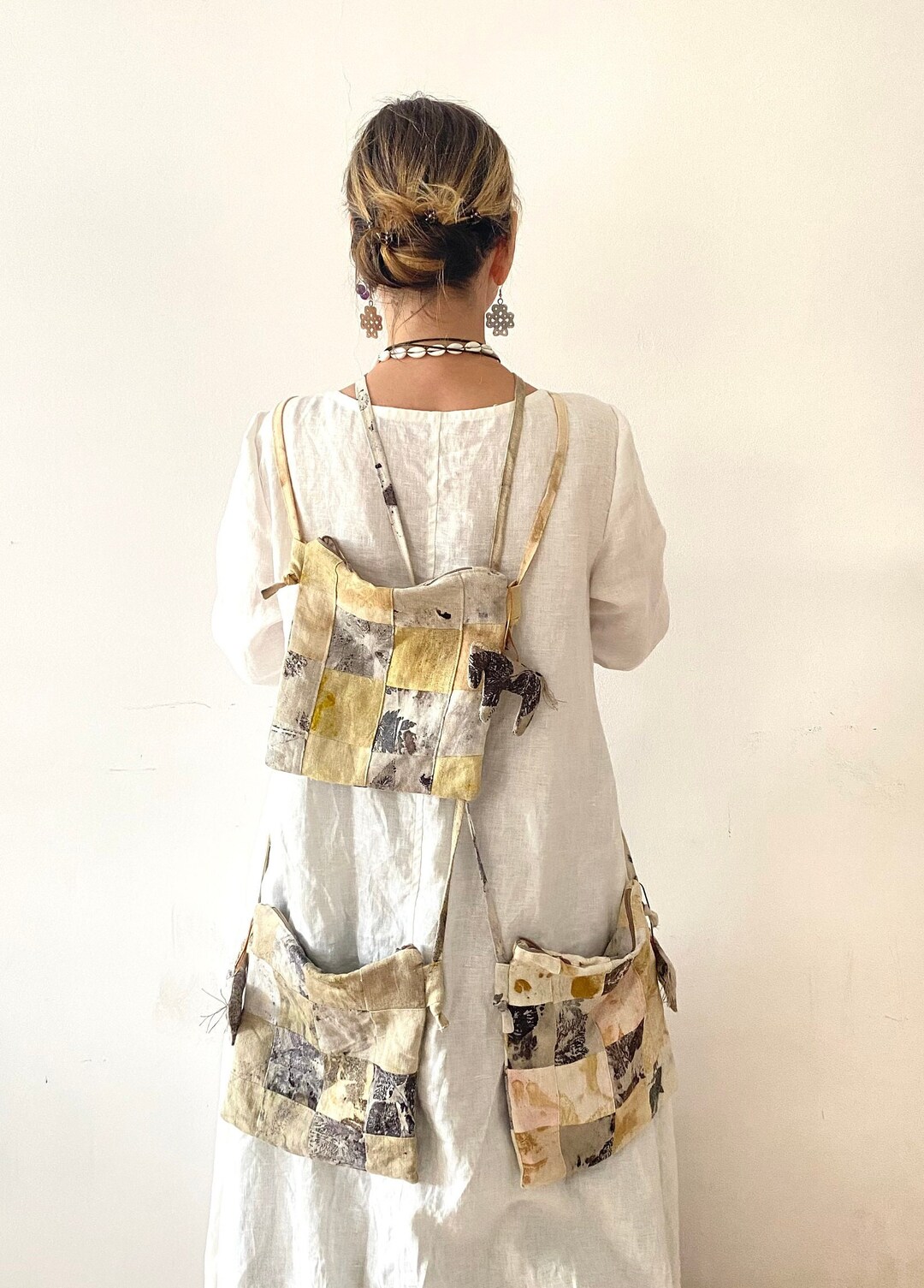 Linen Women's Handbag, Summer Mini Bag, Eco Naturally Dyed Linen ...