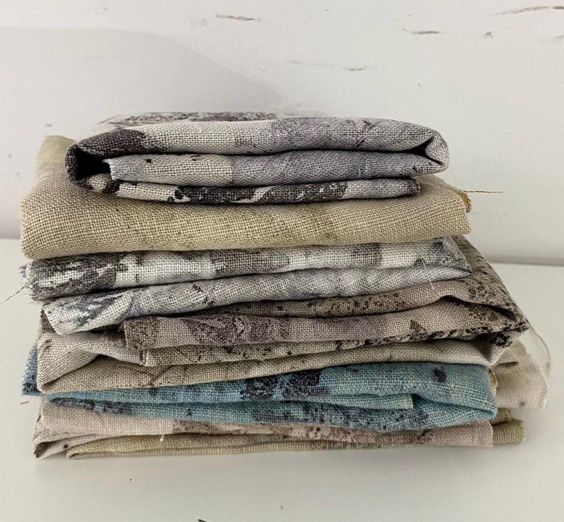 Natural Linen Scraps Bundle, Multiple Natural Plant Color, Linen Flax ...