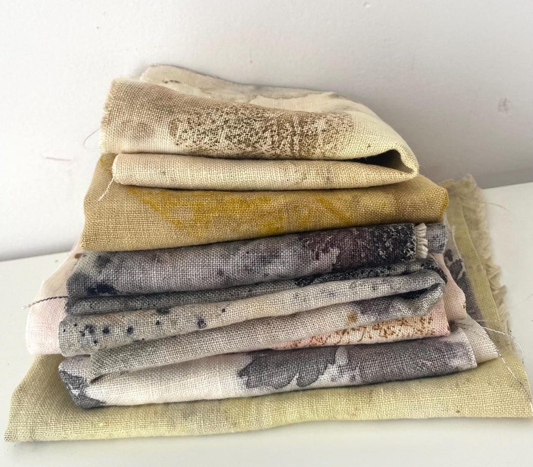 Linen Fabric Scraps Bundle, Remnants of Linen Cloth for Sewing ...