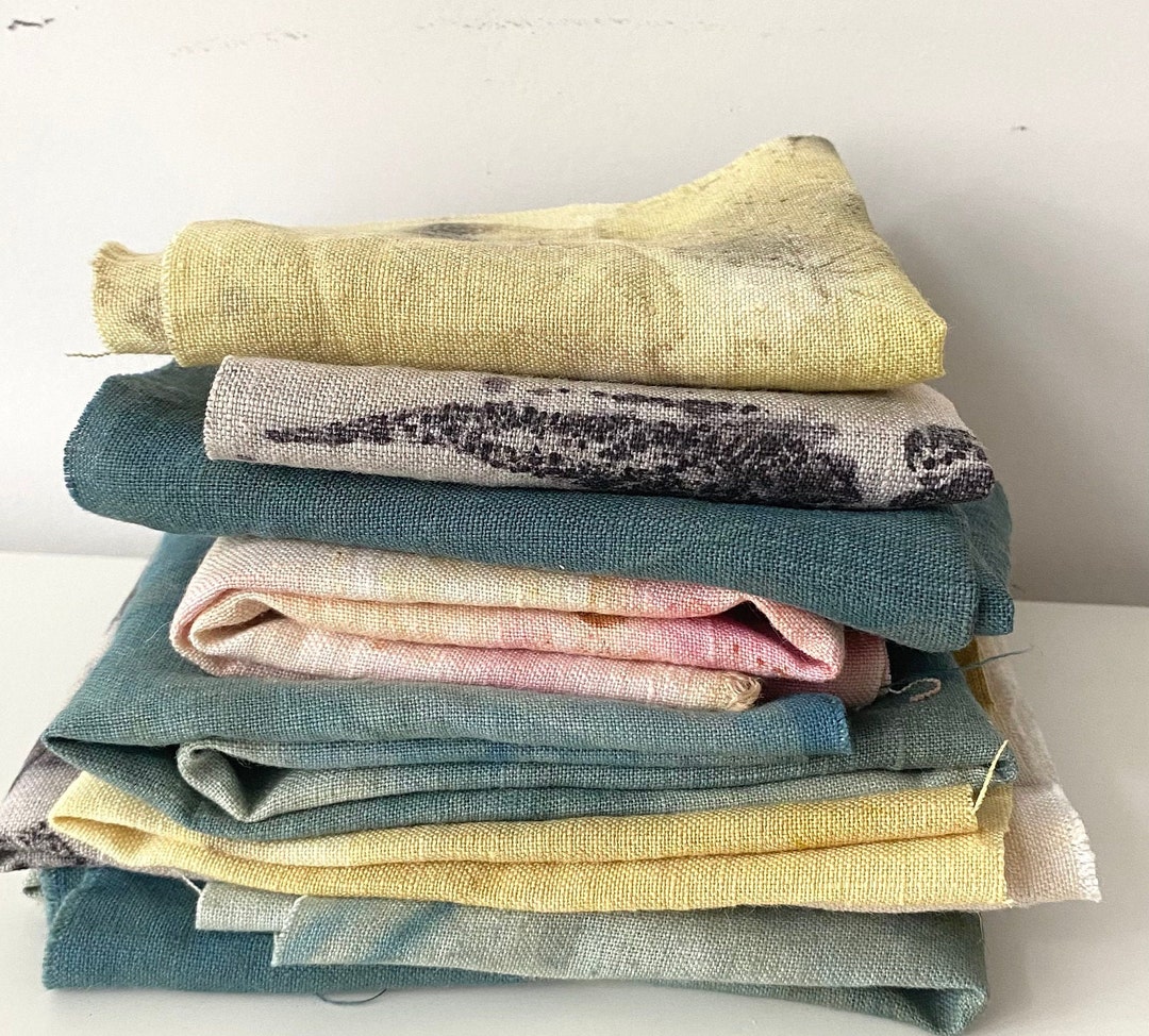 Scraps of Linen Cloth for Sewing, Embroidery, Decoration, Pieces of ...