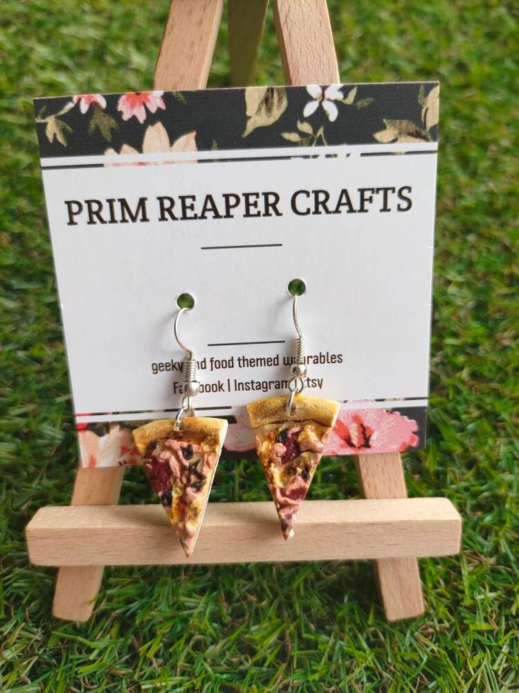 Polymer Clay Dangle Meat Lovers Supreme Hawaiian Vegetarian - Etsy ...