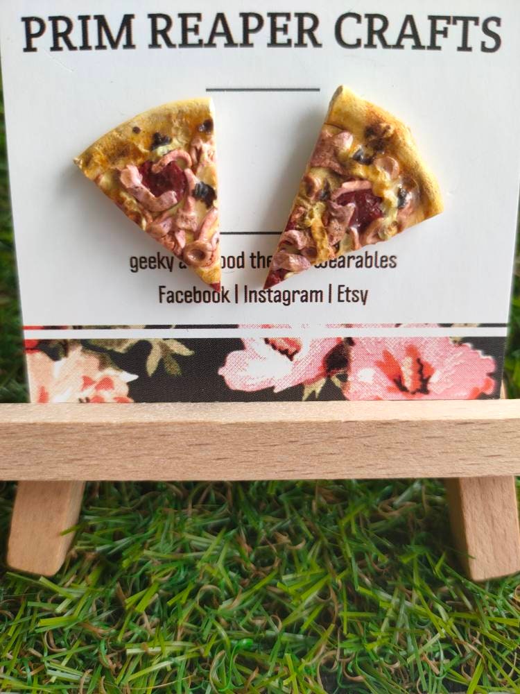 Polymer Clay Dangle Meat Lovers Supreme Hawaiian Vegetarian - Etsy ...