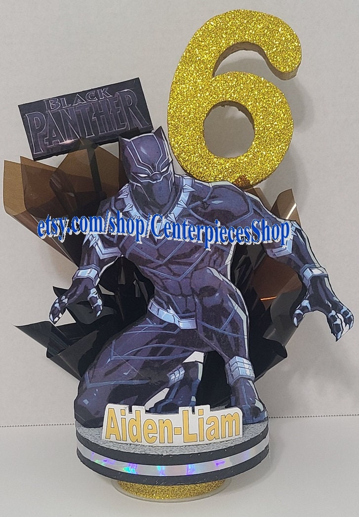 Black Panther 3D Cake Topper or use as a Centerpiece or Party | Etsy