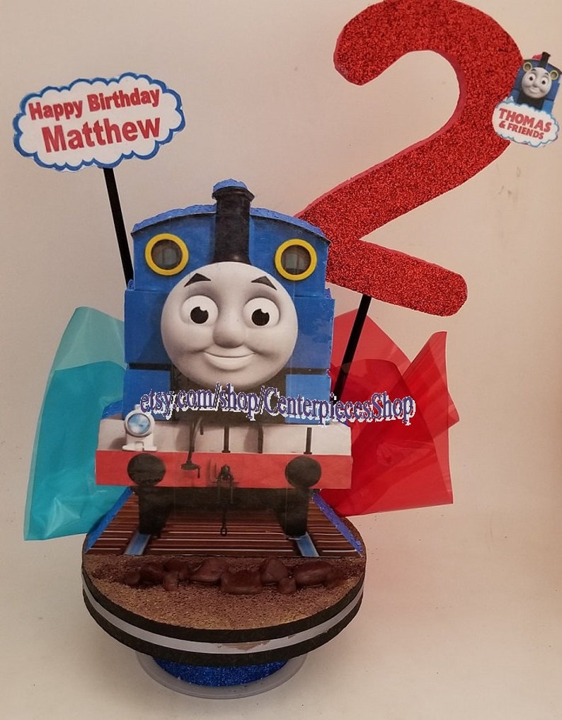 THOMAS the TRAIN 3D Cake Topper or Use as a Centerpiece Party - Etsy