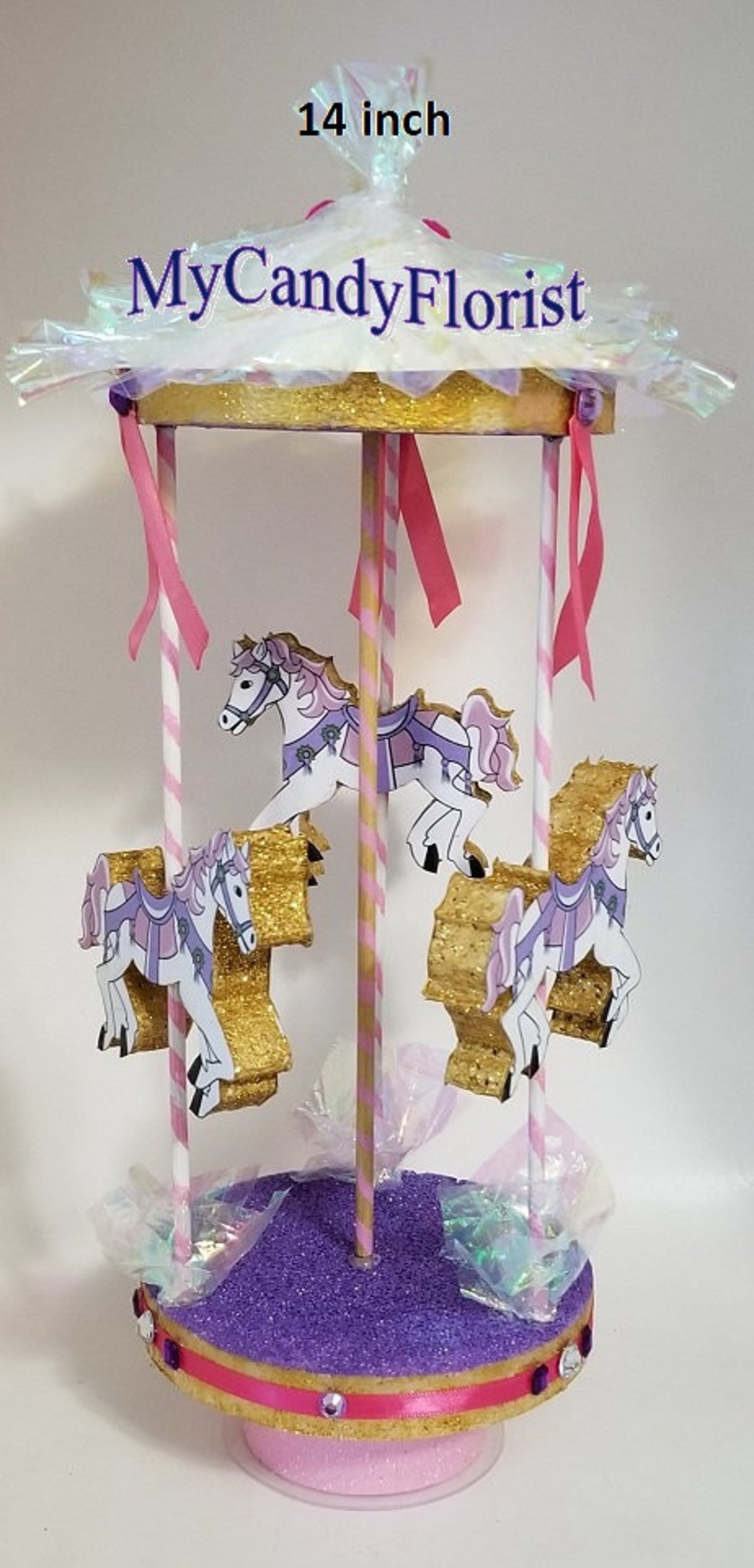 3D Carousel CAKE TOPPER CENTERPIECE Features Three 3D Double - Etsy