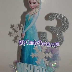 FROZEN II or FROZEN Cake Topper 3D Elsa Centerpiece & 3D Glittered ...