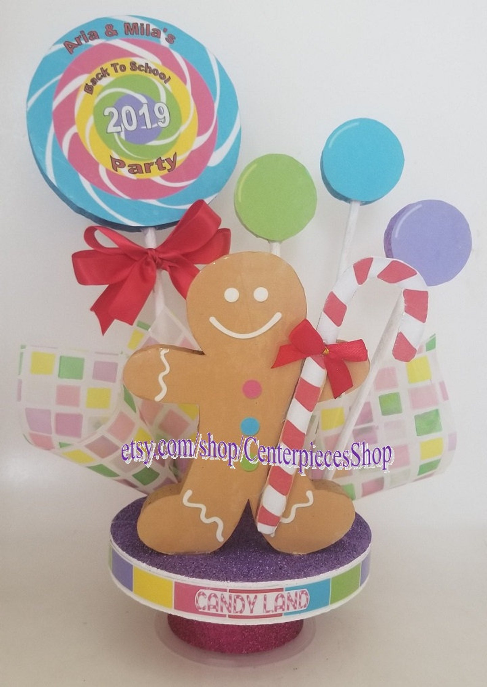 CANDY LAND 3D Cake Topper or Centerpiece Personalized W/ - Etsy