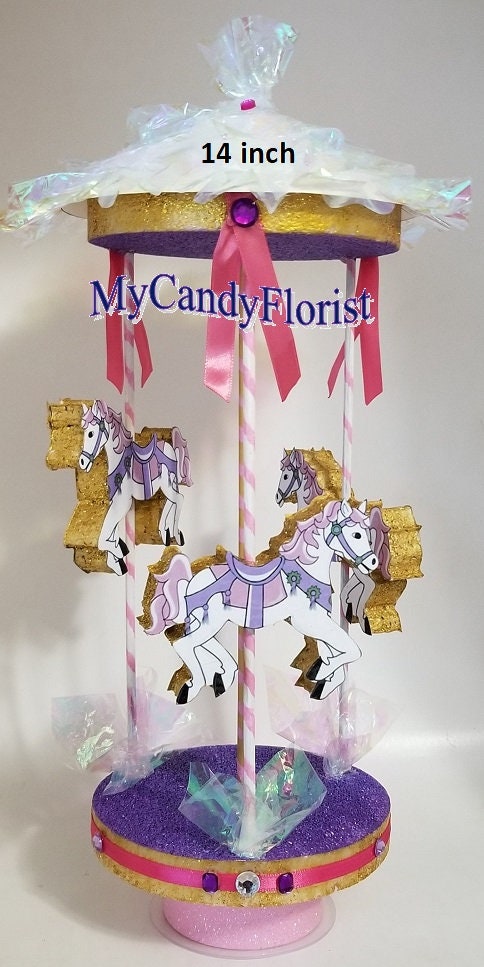 3D Carousel CAKE TOPPER CENTERPIECE Features Three 3D Double | Etsy