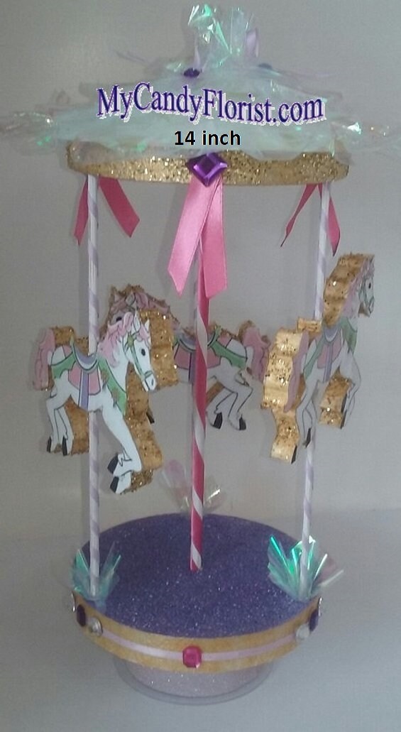 3D Carousel CAKE TOPPER CENTERPIECE Features Three 3D Double | Etsy