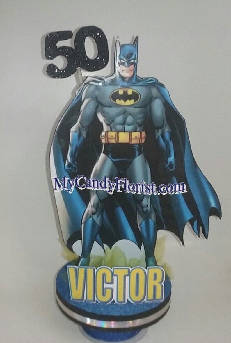 BATMAN 3D Cake Topper 3D Centerpiece Super Hero Keepsake | Etsy