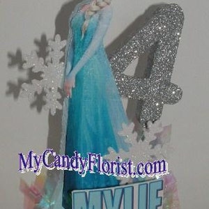 FROZEN II or FROZEN Cake Topper 3D Elsa Centerpiece & 3D Glittered ...