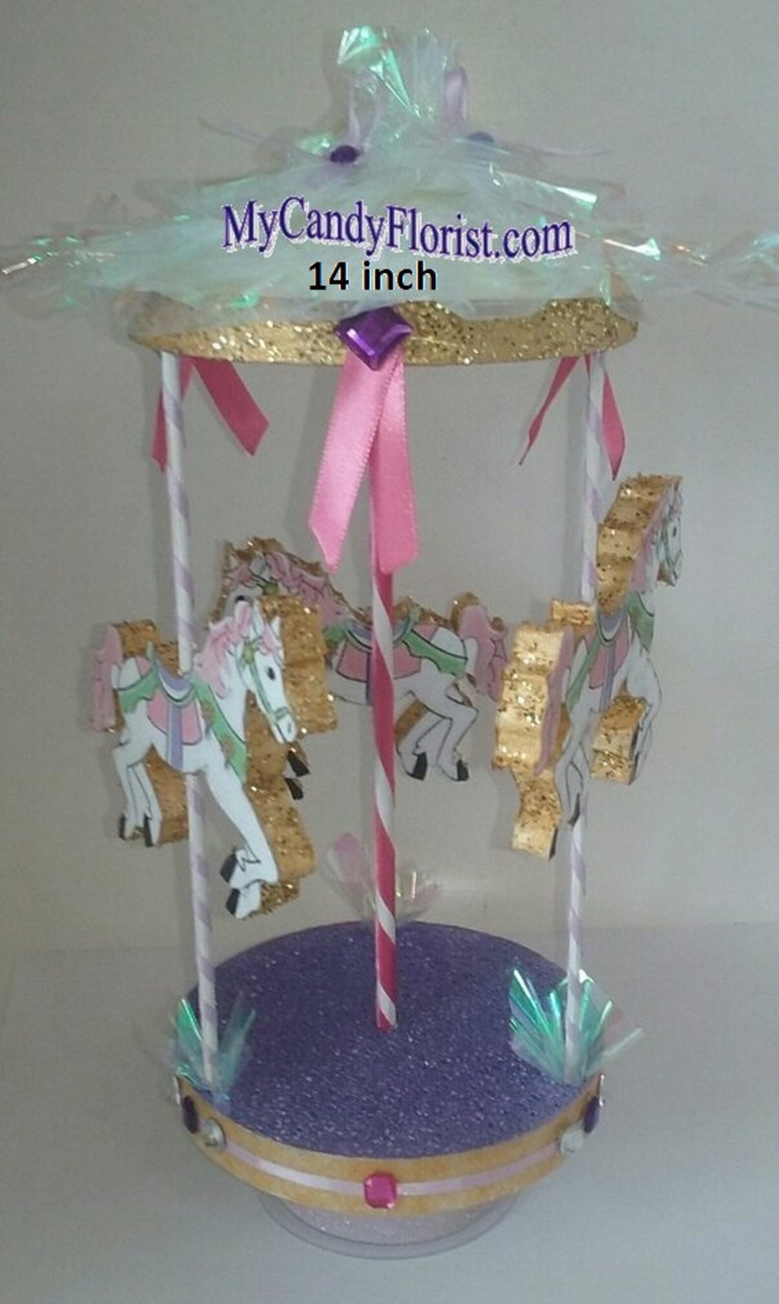 3D Carousel CAKE TOPPER CENTERPIECE Features Three 3D Double - Etsy