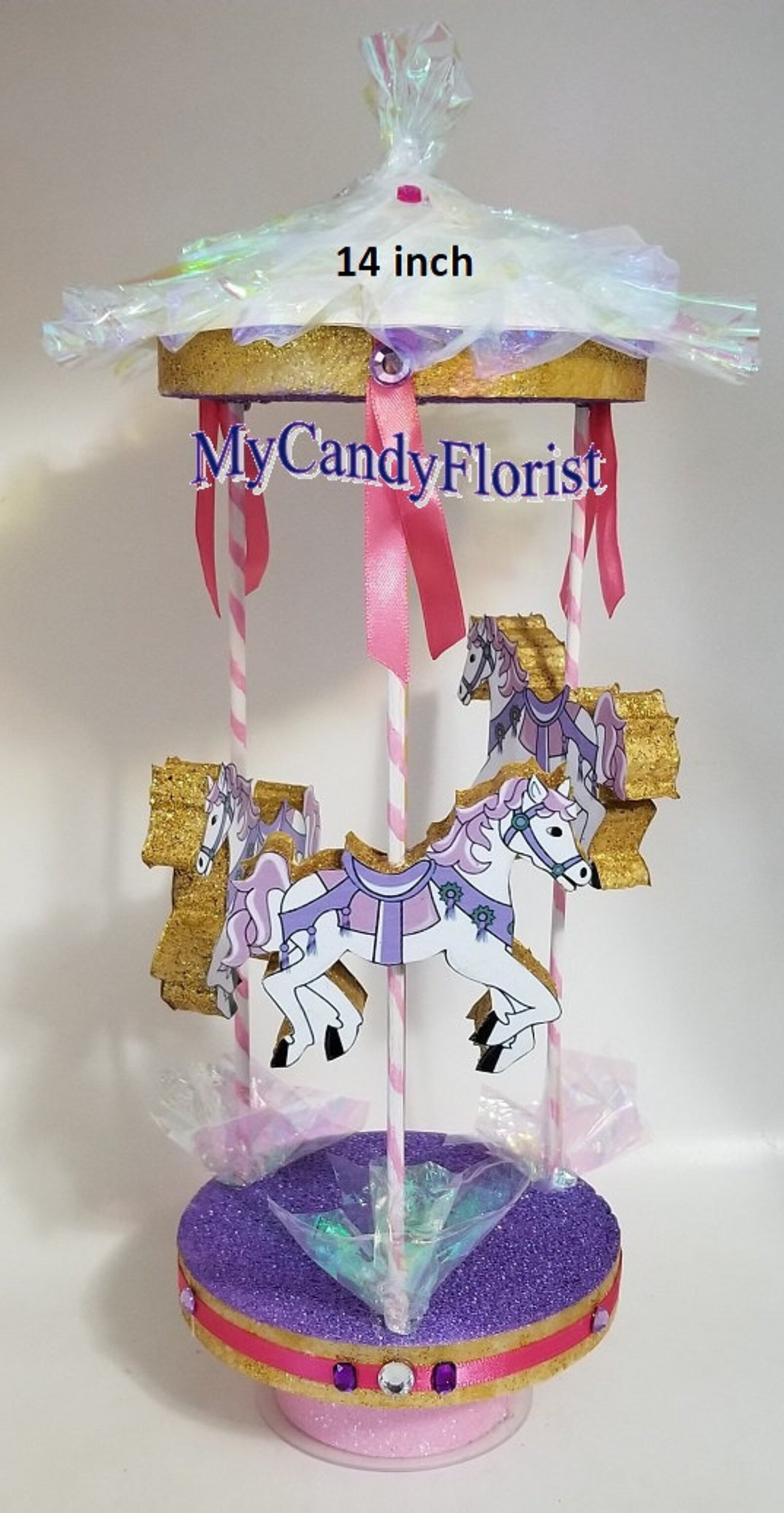 3D Carousel CAKE TOPPER CENTERPIECE Features Three 3D Double - Etsy
