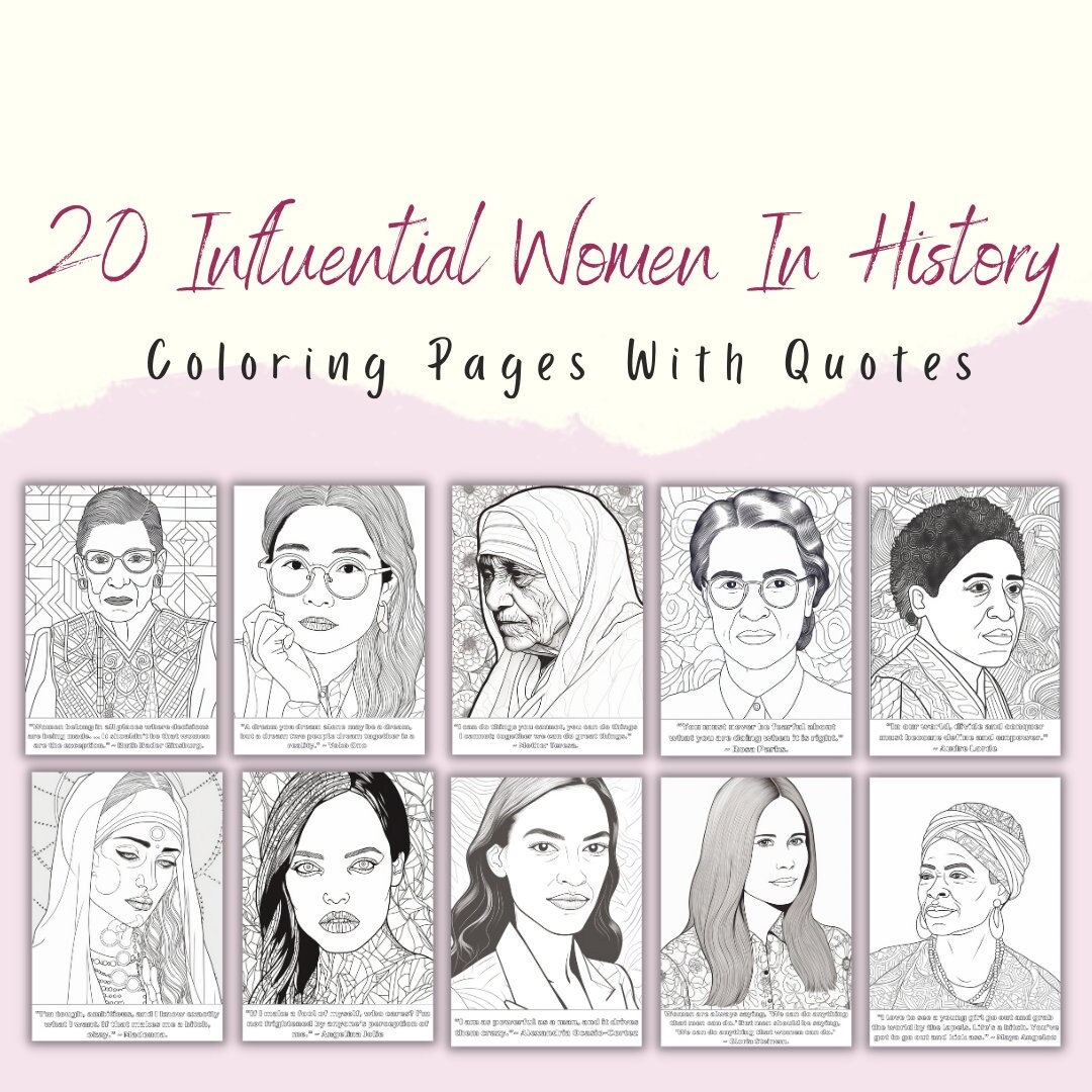 Women’s History Coloring Pages | Inspirational Women in History ...
