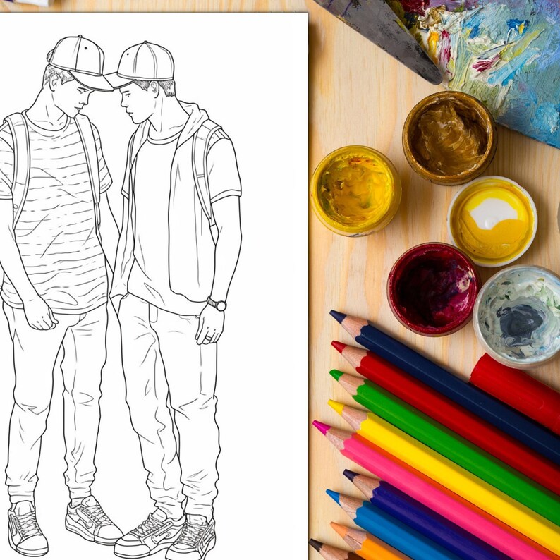 15 Printable LGBTQ Coloring Pages for Adults, Pride Adult Coloring ...