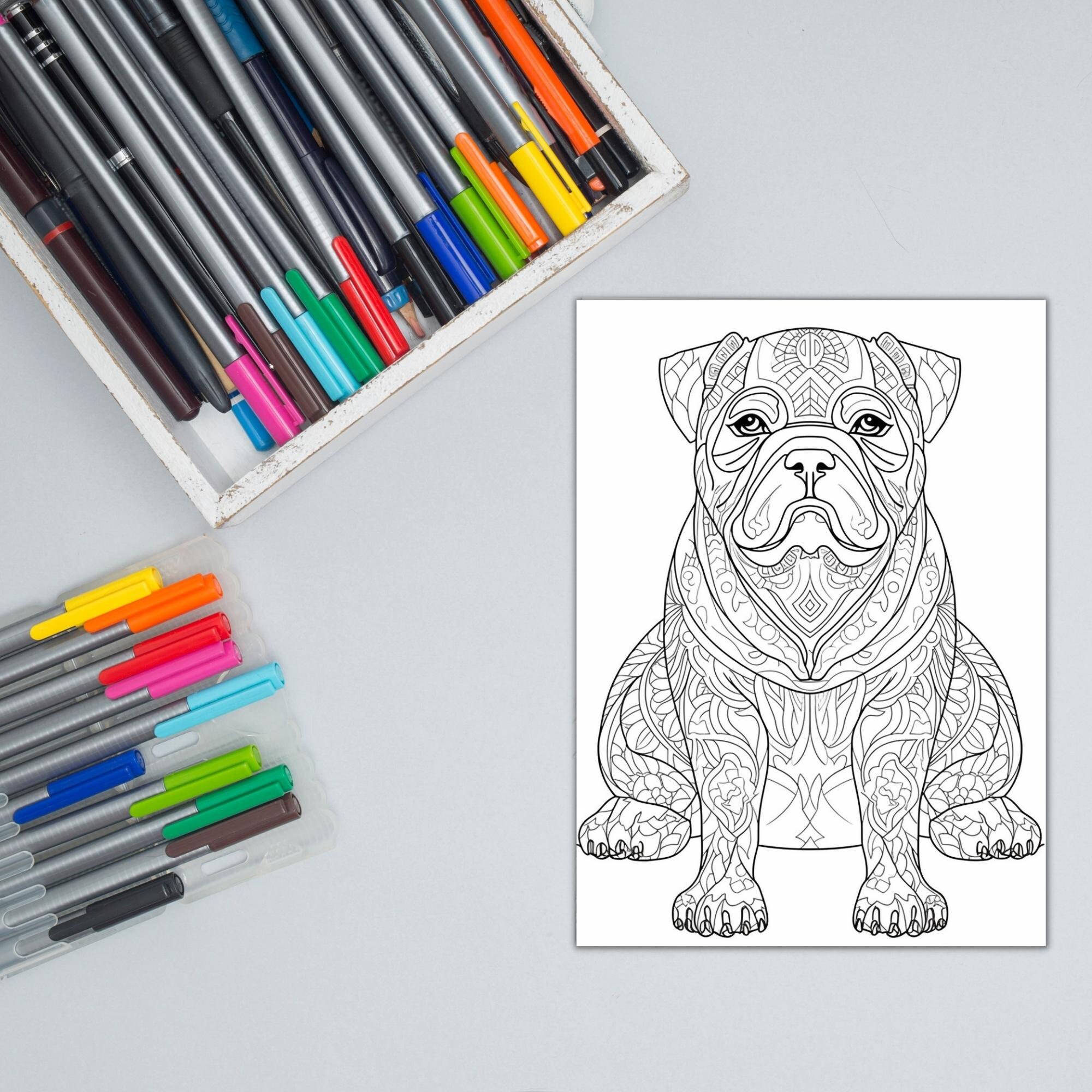 21 Dog Coloring Pages, Minimalist Dog Art, Adult Coloring Pages ...