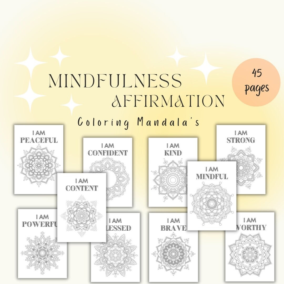 Healing Mandalas Printable Coloring Book | Affirmations | PDF ...