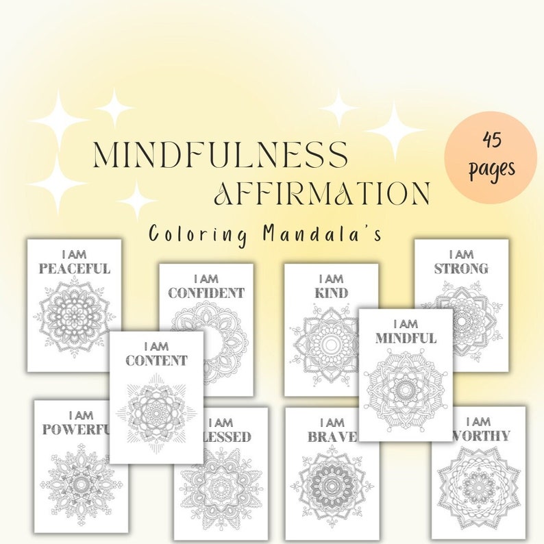 Healing Mandalas Printable Coloring Book | Affirmations | PDF ...