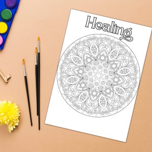 High Vibe Mandala Coloring Pages — Spiritual Printable for Adults - Etsy