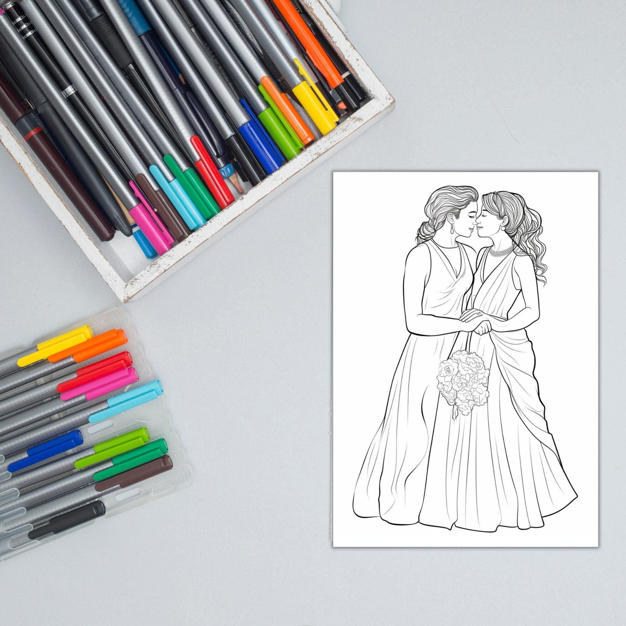 15 Printable LGBTQ Coloring Pages for Adults, Pride Adult Coloring ...